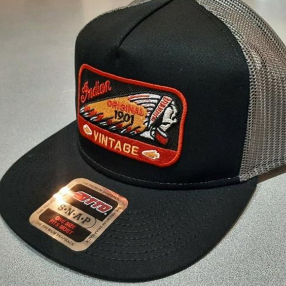 Handmade | Accessories | Indian Motorcycles Retro Styl Flat Brim Cap ...